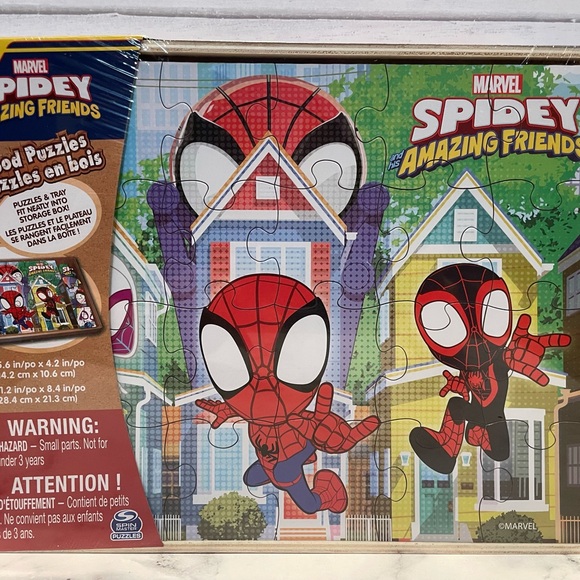 Disney | Toys | Marvel Spidey 5 Wooden Puzzles Set | Poshmark